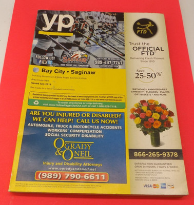 Yp 2016 Mid-Michigan Area Michigan 989 Telephone Phone Book Directory ...