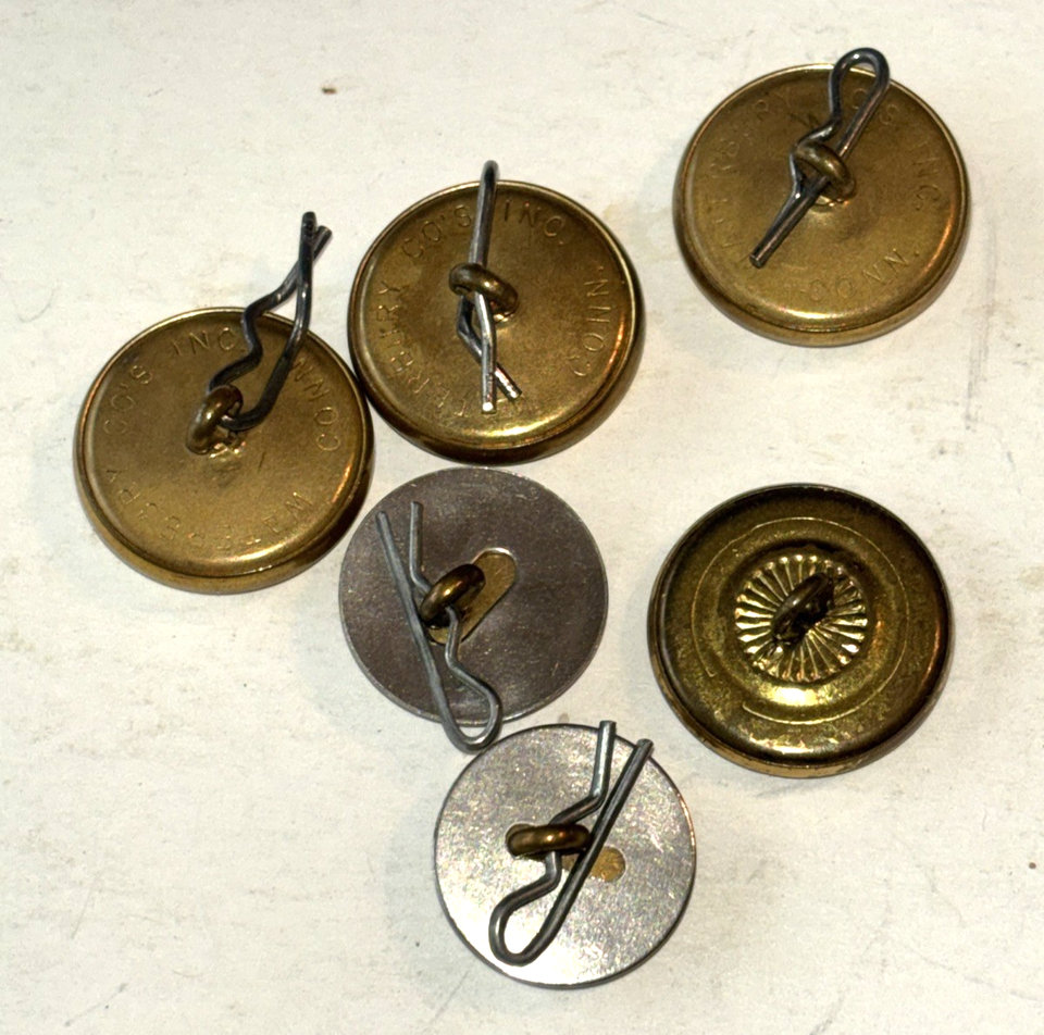 Vintage Lot 38 Military Police Brass Buttons Waterbury International ...