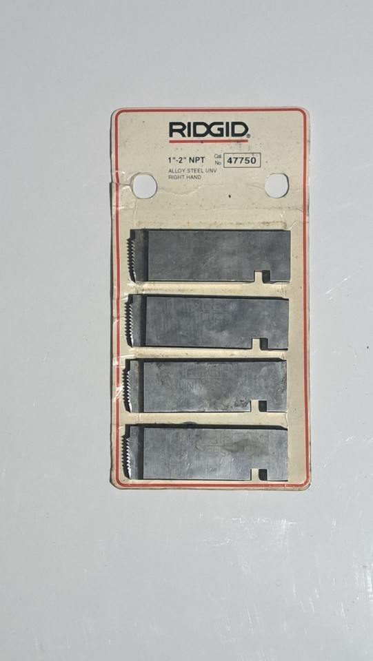 RIDGID 47750 Threading Machine Alloy NPT Pipe Dies for 1-Inch to 2-Inch ...