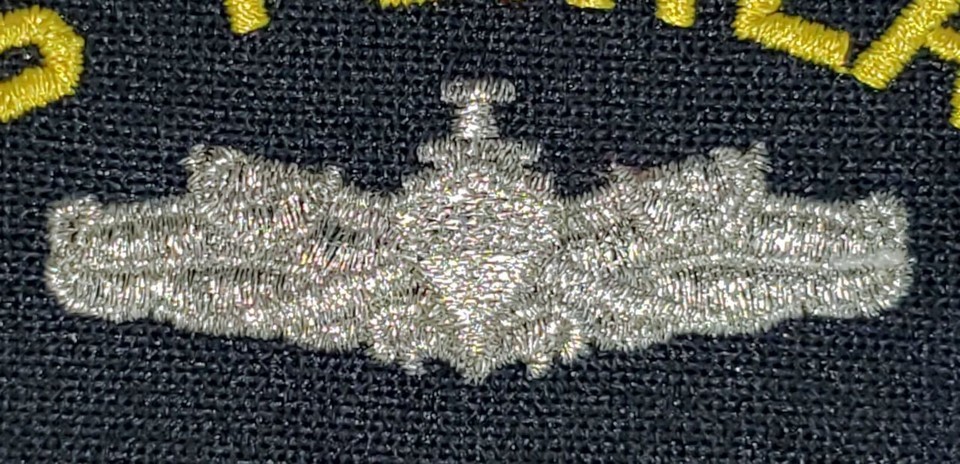 USS PORTLAND LSD-37 SILVER METALLIC SURFACE WARFARE INSIGNIA (SW) PATCH ...