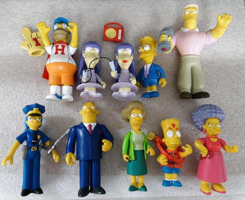 10 The Simpsons Playmates Action Figures Lot World of Springfield | eBay