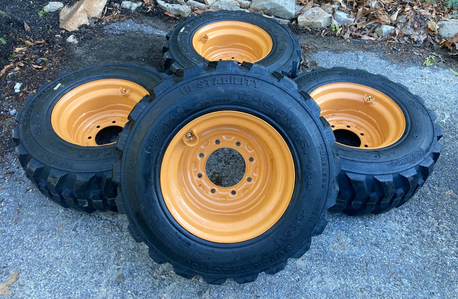 4-12X16.5 SKS-1 Tires/Rims for Case 1845, 1845C, XT & 400 series-12-16. ...