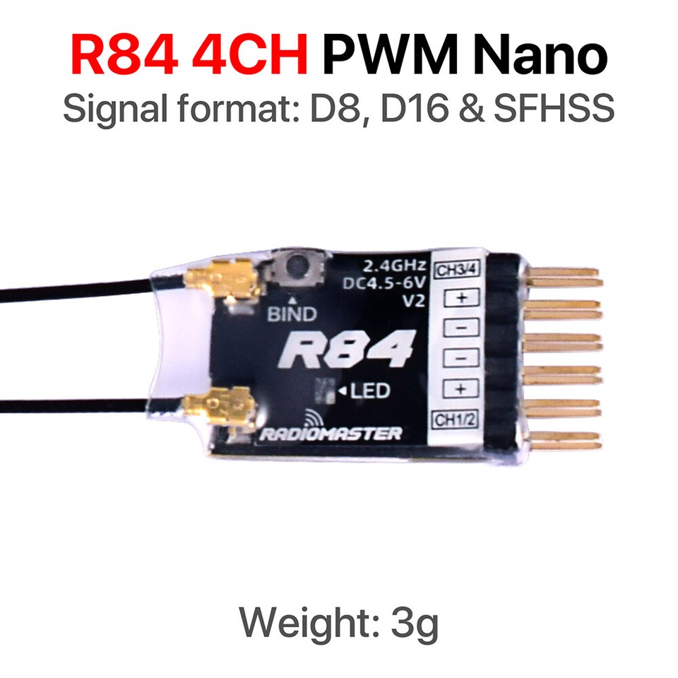 RadioMaster R81 R84 R86 R86C R88 R161 R168 2.4G Nano Receiver FrSky for ...