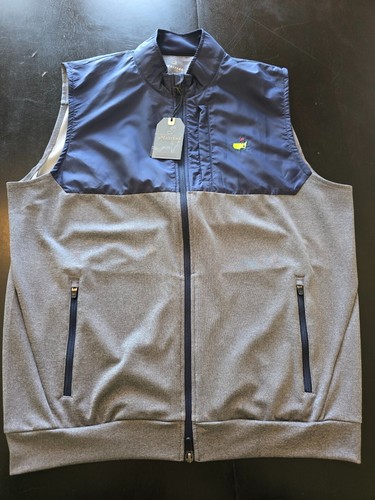 Authentic Masters Tech Augusta National Vest NWT Grey and Navy Blue ...