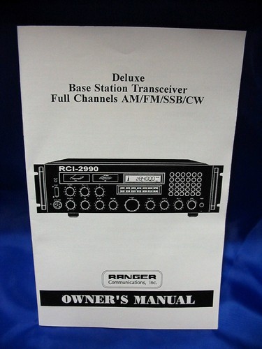 Ranger RCI-2990 10 Meter Radio Owners Manual | eBay
