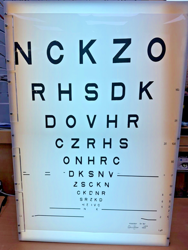 EYE CHART - Opticians Chart large 49" X 73"cm Back lighting or wall ...