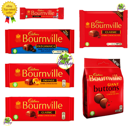 CADBURY BOURNVILLE Bar Orange Giant Buttons Classic Old Jamaica Dark ...