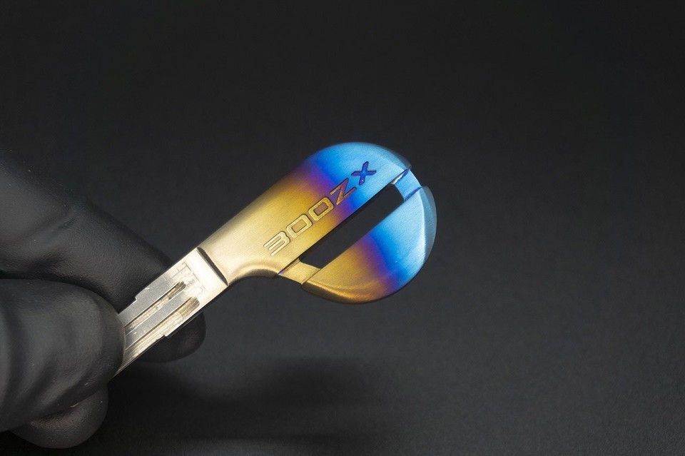 CNC Machined Titanium Key for Z31 / Z32 300ZX - Nismo, Fairlady ...