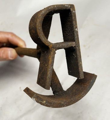 ORIGINAL Old FORGED BRANDING IRON Capitol R Underlined | eBay