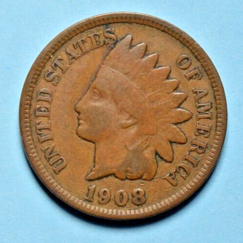 1908 Indian Head Cent Penny ~ F FINE ~ US Type Coin ~ Diamonds | eBay