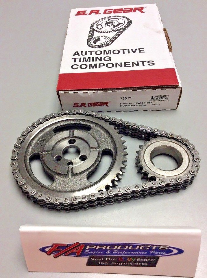 Small Block Chevrolet 283 327 350 Double Roller 3 Piece Timing Set SA ...