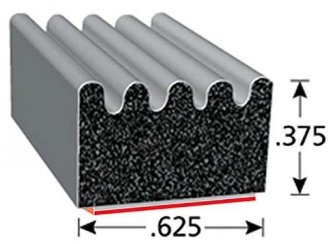 Trim-Lok Ribbed Rectangle Rubber Seal – EPDM Foam with 25 feet | eBay