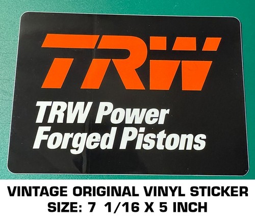 TRW POWER FORGED PISTONS VINTAGE ORIGINAL VINYL DECAL STICKER-ENGINE ...