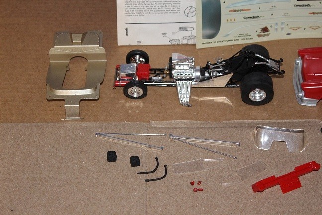 Revell 1:24 1957 Chevy Funny Car Model Kit, Complete, Partial Assembly ...