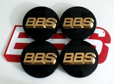 "NEW" REAL BBS BLACK & 3-D GOLD 70mm CENTER CAP EMBLEMS 58071070 | eBay