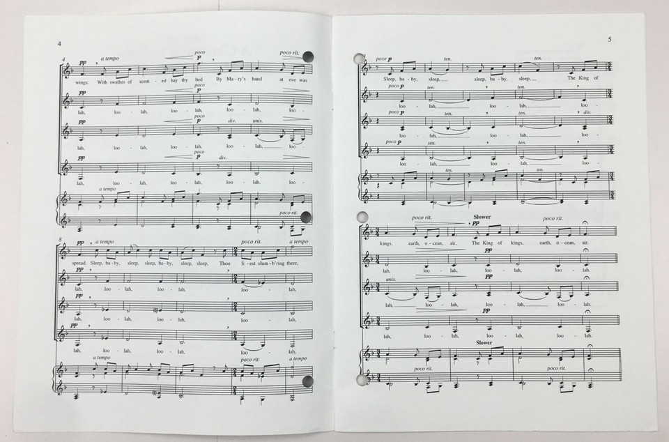 A Christmas Lullaby SSAA Chorus Keyboard Sheet Music Stephen Chatman ...