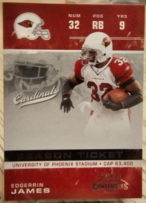2007 Playoff Contenders Edgerrin James #1 Arizona Cardinals | eBay