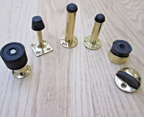 SOLID BRASS DOOR STOP STOPPERS SKIRTING BOARD FLOOR MOUNTED | eBay UK