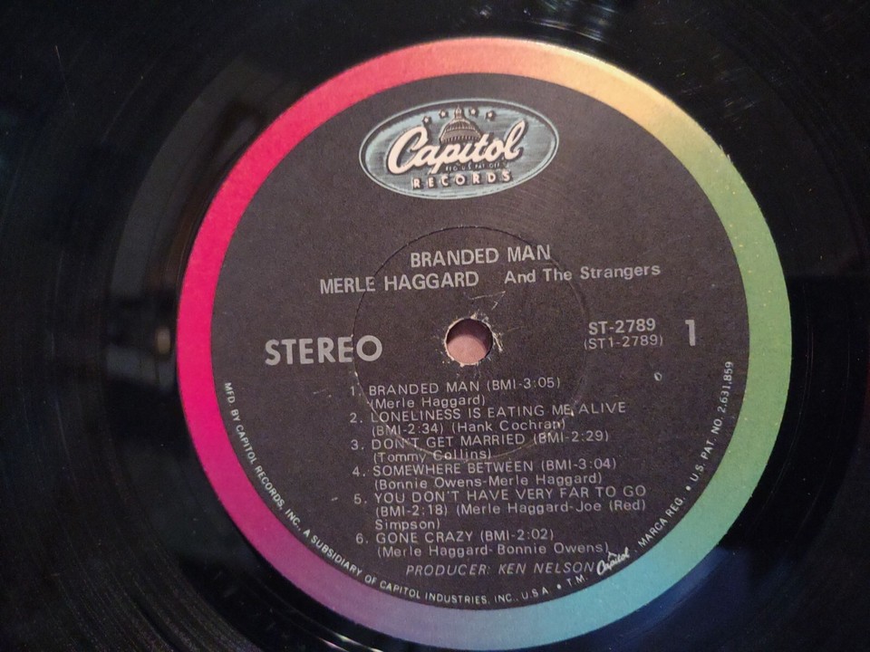 MERLE HAGGARD Branded Man Vinyl Record LP | eBay