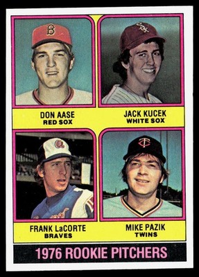 (Don Aase / Jack Kucek / Frank LaCorte / Mike Pazik) 1976 Topps #597 RC ...