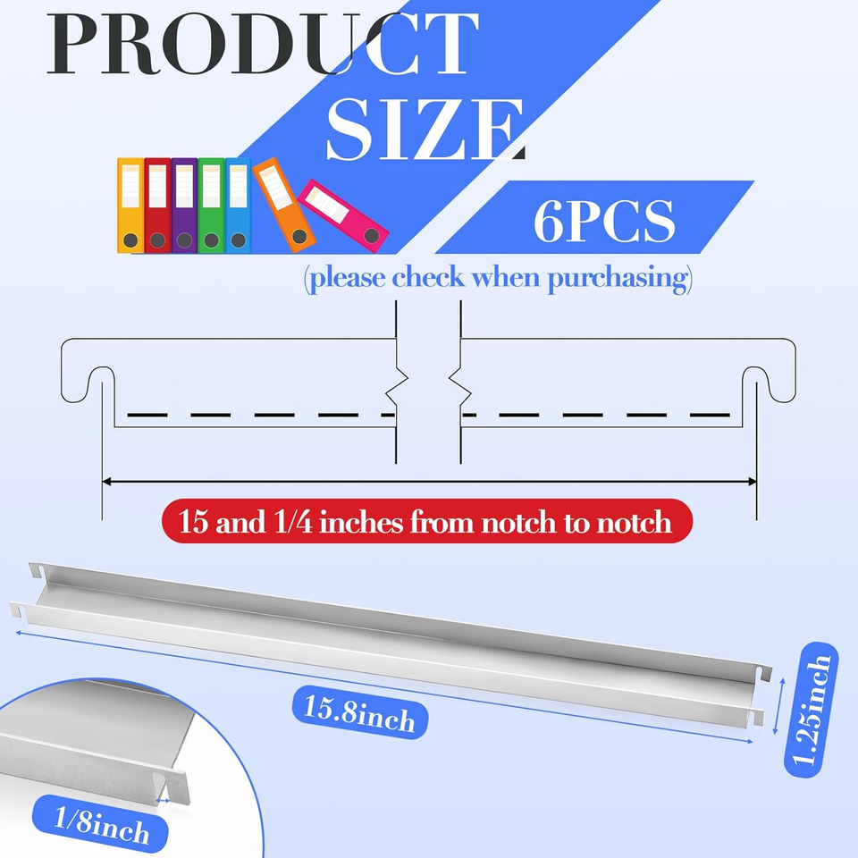 Lateral Front to Back File Bar Rails Hanging File Rails Filing Cabinet ...