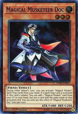 YuGiOh Spirit Warriors Magical Musketeer Doc SPWA-EN017 | eBay