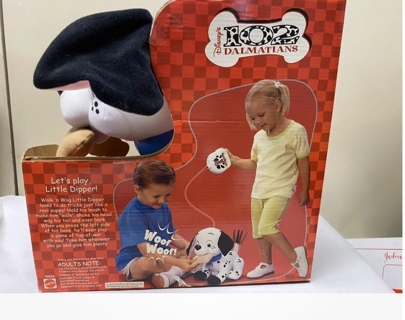Vtg LITTLE DIPPER Walk & Wag Electronic 101 DALMATIAN Puppy Dog Plush ...