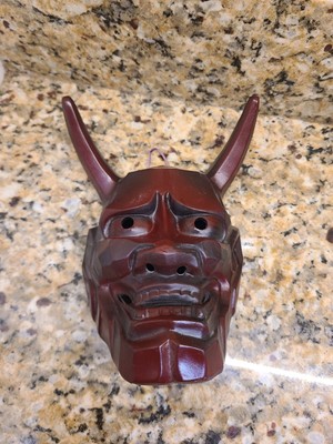 Japanese Mask Hannya Demon Kagura Kabuki Folk Craft Ceramic | eBay