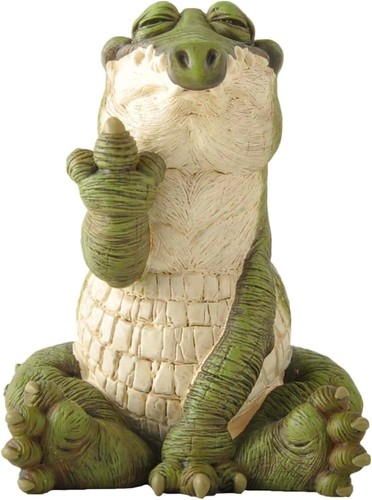 NO RESERVE Alligator statue Florida Gator Giving the middle Finger ...