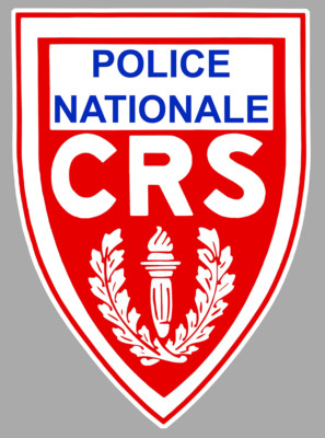 STICKER CRS COMPAGNIE REPUBLICAINE SECURITE LOGO POLICE AUTOCOLLANT 9cm ...