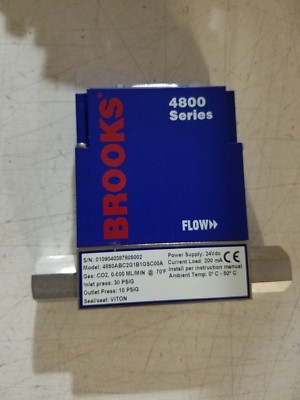 Brooks Instrument 4800 Series Mass Flow Meter AIR 0-1000Ml/min 30PSIG ...