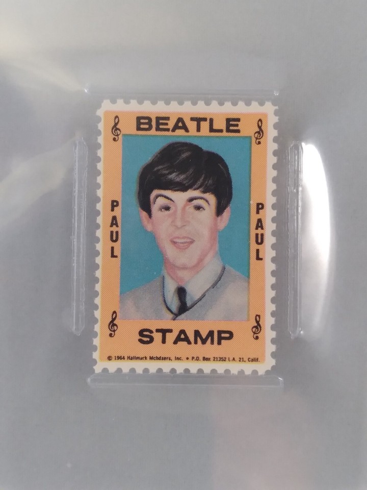 BEATLES PAUL MCCARTNEY 1964 Hallmark stamp BECKETT graded 10 Mint or ...