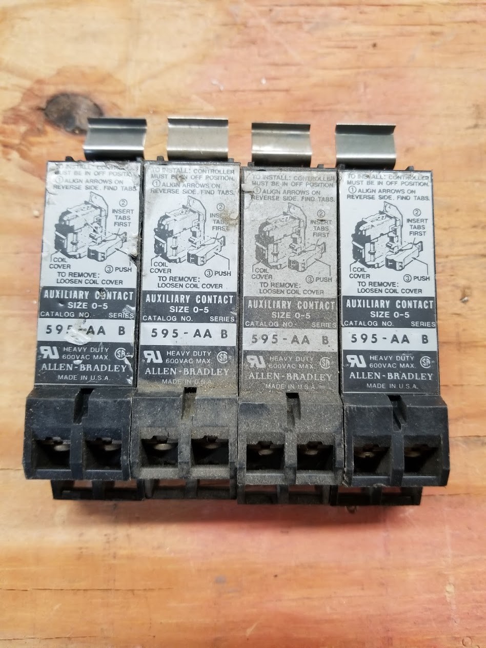LOT OF 4 ALLEN BRADLEY 595-AA AUXILIARY CONTACTS W179 | eBay