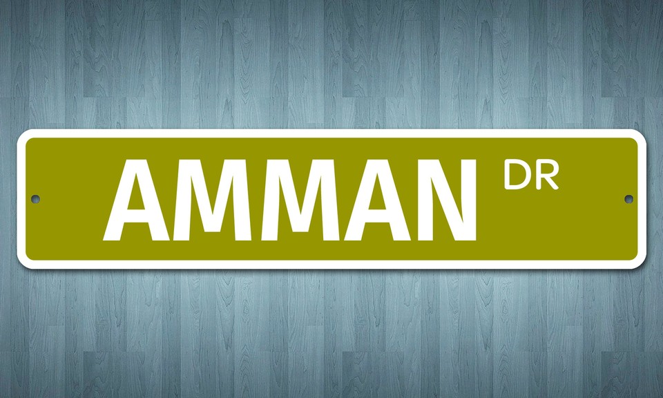 5098 SS Amman 4" x 18" Novelty Street Sign Aluminum | eBay