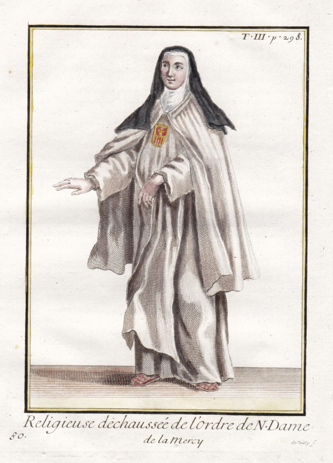Mercedarians Order of the Merced Nun Costume Engraving 1790 | eBay