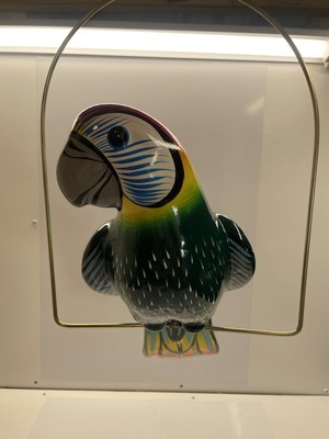 XLg Talavera Parrot Bird Animal Ceramic Mexican Pottery Hanging Patio ...