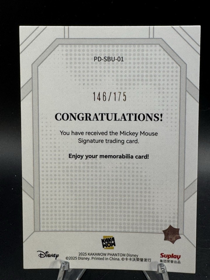 Mickey Mouse 2025 Kakawow Phantom Chrome Disney Signature Auto ...
