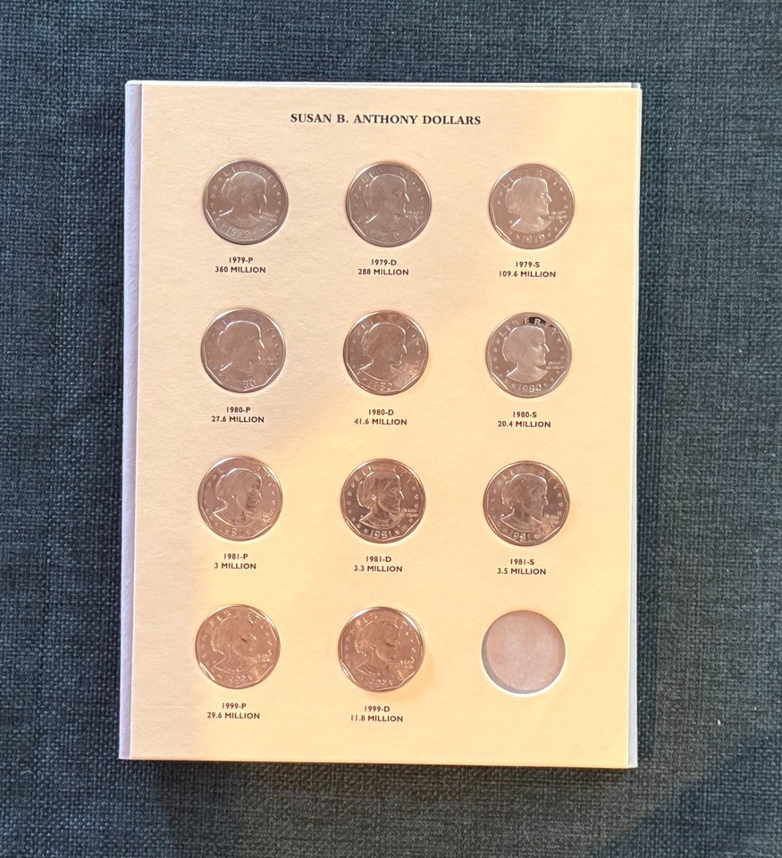 Complete 1971-78 Ike Dollars P,D and 1979-99 SBA Dollars PDS Folder ...