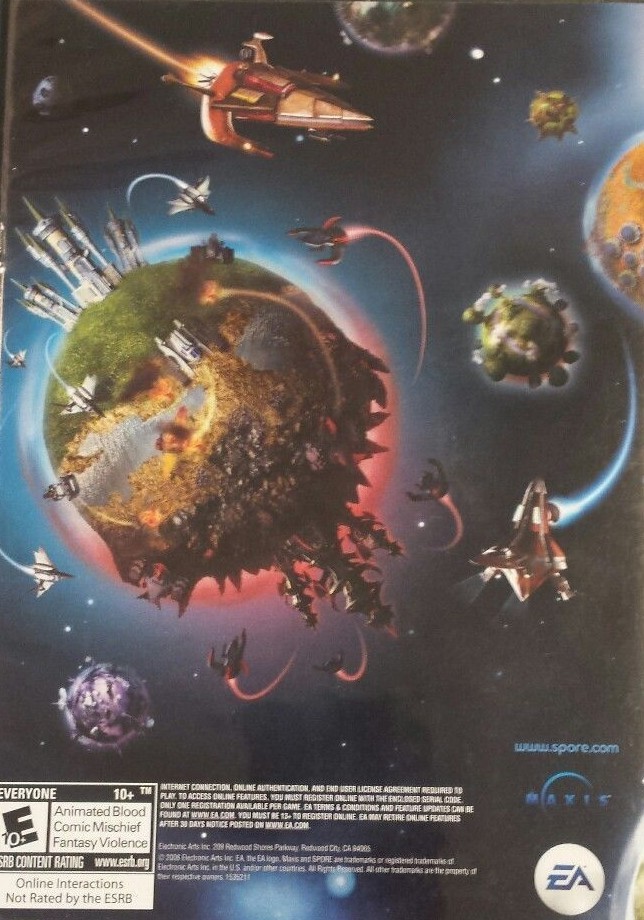 SPORE EA GAMES WIN/MAC DVD-ROM (2008) RATED E Manual Included #B2 ...