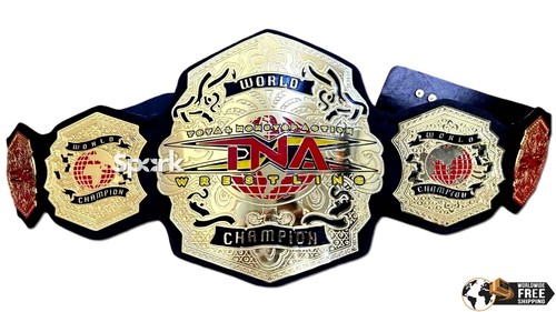TNA World Heavyweight Championship Replica Title 4mm Brass Zinc Adult ...