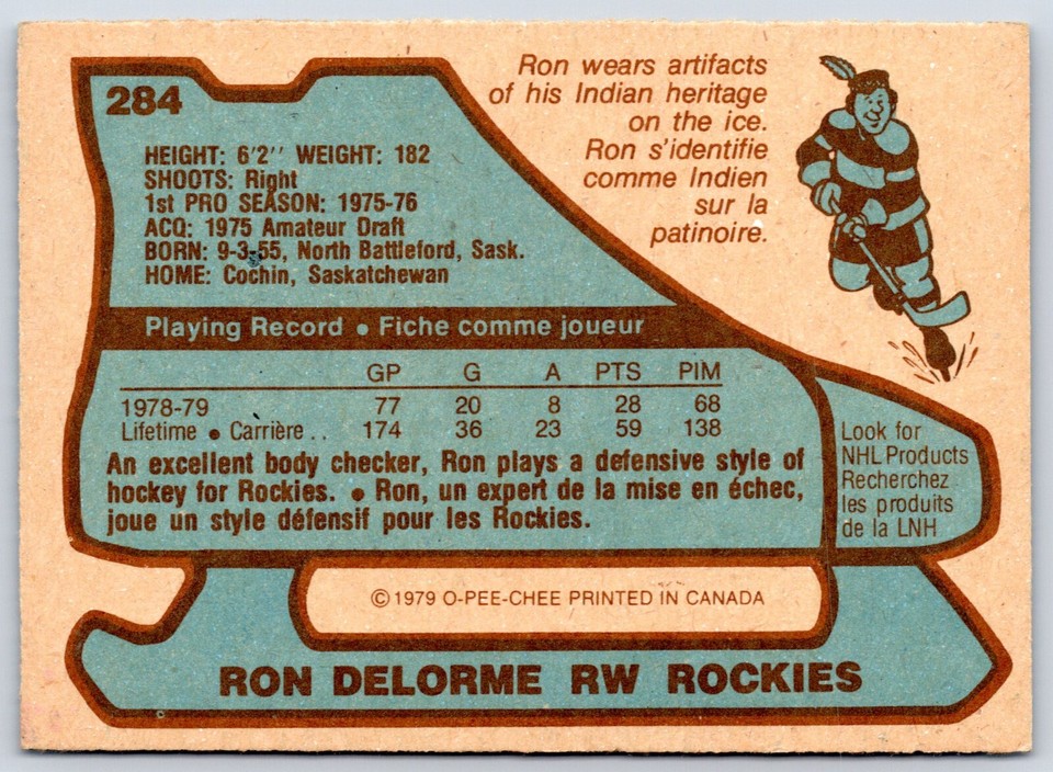RON DELORME 1979-80 O-PEE-CHEE 79-80 NO 284 EX+ 31435 | eBay