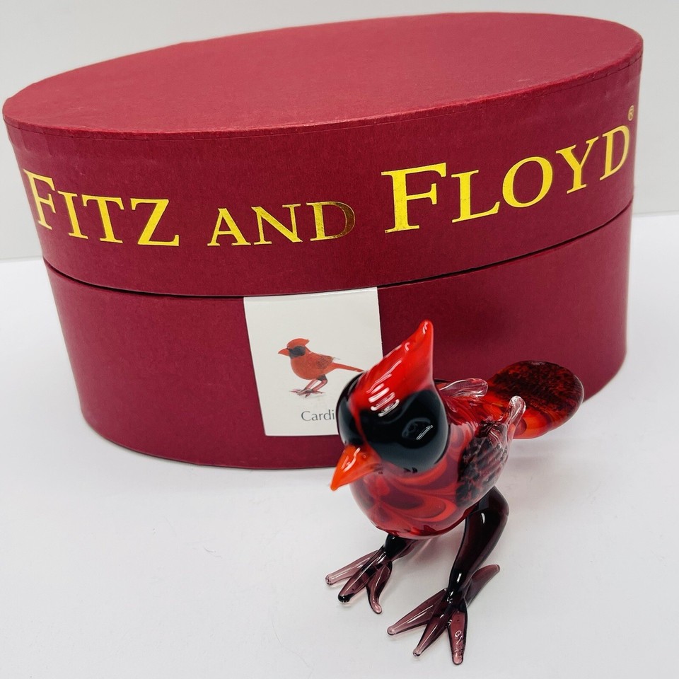 Fitz and Floyd CARDINAL Glass Menagerie Decor Figurine #43/181 Boxed ...