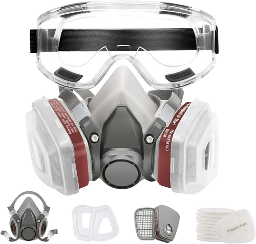 Half Facepiece Reusable Respirator Mask, Half Face Cover Set, Widely ...