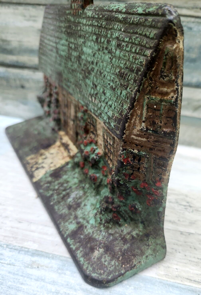 _Antique Vintage 8" CAST IRON DOORSTOP " COTTAGE " House #5720 | eBay