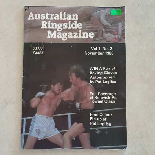VINTAGE AUSTRALIAN RINGSIDE MAGAZINE Vol 1 - No.2. # Nov 1986 # BOXING ...
