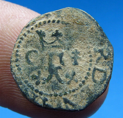 1474 - 1504 YEAR FERDINAND & ISABELLA ANTIQUE COIN COLUMBUS ERA COLON ...