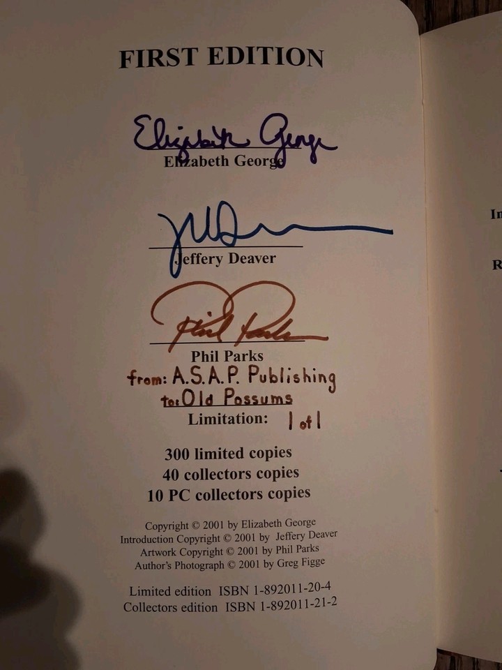 Elizabeth George & Jeffrey Deaver-REMEMBER I'LL ALWAYS LOVE YOU-1ST ED ...