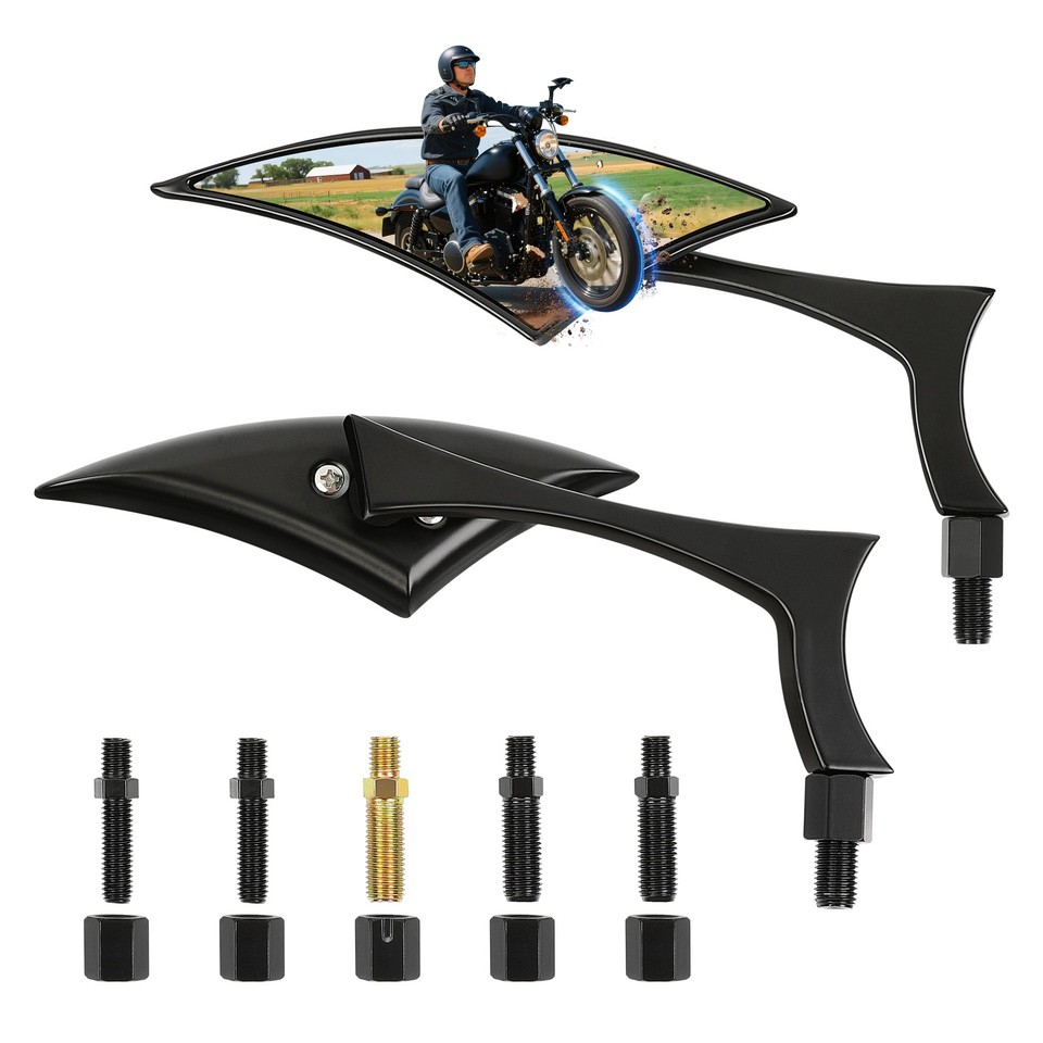 Black Blade Motorcycle Rearview Side Mirrors For Yamaha MT-03 MT-07 MT ...