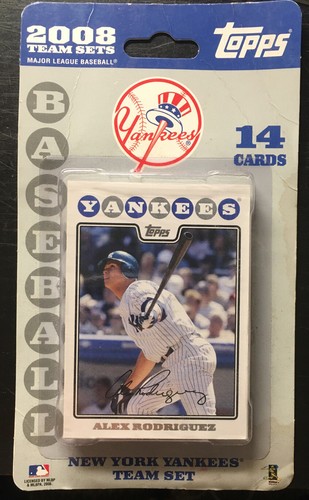 2008 Topps New York Yankees Team Set 14 Cards In Original Package ...