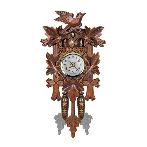 Vintage Alarm Wooden Cuckoo Clock Swing Art Wall Hanging Clock Home ...